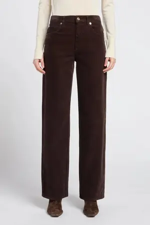 7 For All Mankind Stovepipe Belt-loop Corduroy Trousers