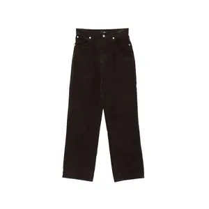 7 For All Mankind Stovepipe Belt-loop Corduroy Trousers - Black