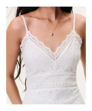 LoveShackFancy Cut-out Cotton Mini Dress - Optical White