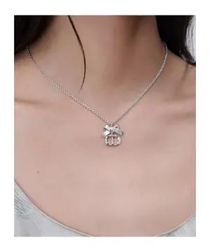 Dior Cd Parure Necklace With Crystal Embellishments