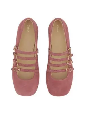 Chloé Buckle-fastening Leather Ballet Flats