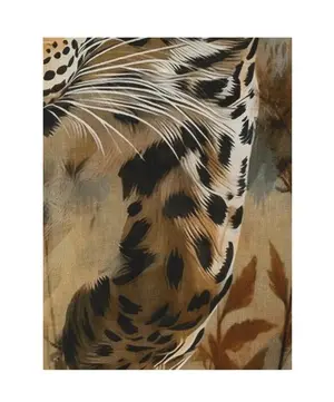 D'ANIELLO Animal-print Frayed-edge Scarf