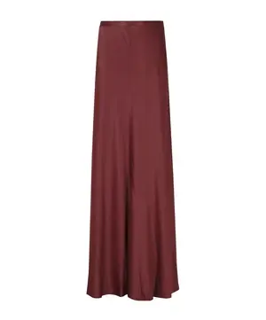 Alberta Ferretti Satin-finish Maxi Skirt