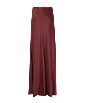 Alberta Ferretti Satin-finish Maxi Skirt