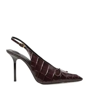 Jacquemus Croc-effect Slingback Pumps
