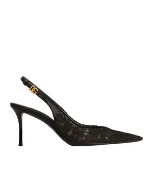Dolce & Gabbana Lace Slingback Pumps