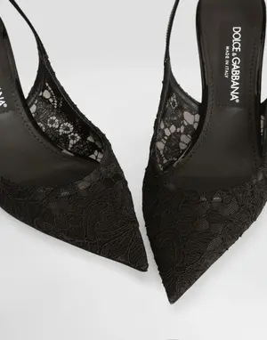 Dolce & Gabbana Lace Slingback Pumps