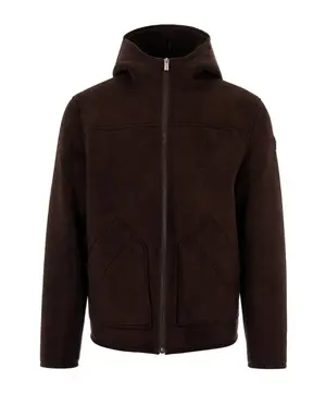 COLMAR Suede Zip-up Hooded Jacket