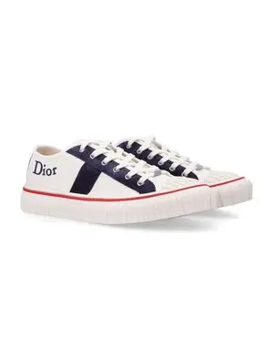 Dior Hooper Low-top Canvas Sneakers - White