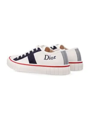 Dior Hooper Low-top Canvas Sneakers - White