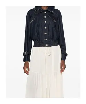 Dries Van Noten Long Sleeve Denim Jacket - Blue