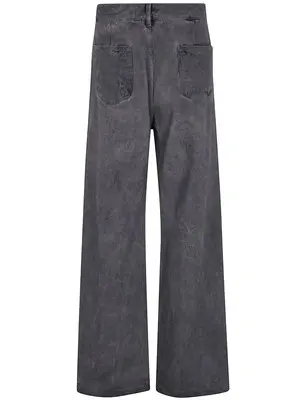 Rick Owens Faded Whiskered Jeans