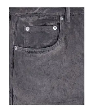 Rick Owens Faded Whiskered Jeans