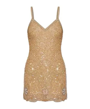 LoveShackFancy Lyrika Sequined Mini Dress - No