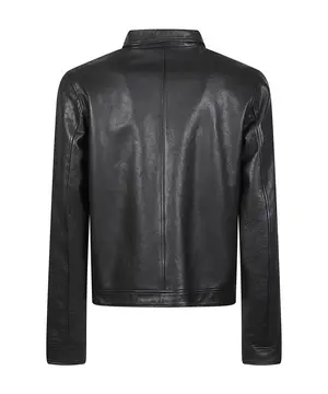 STEWART Leather Jacket With Fold-down Collar