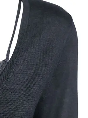 Pinko Lace-trim Tie-neck Sweater