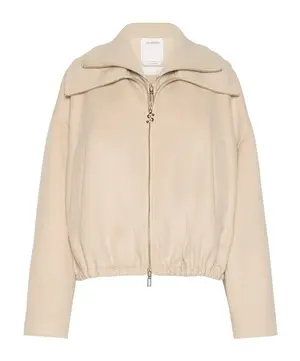 Sportmax Pure Wool Bomber Jacket With Removable Bib