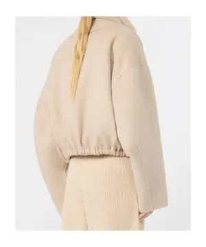 Sportmax Pure Wool Bomber Jacket With Removable Bib