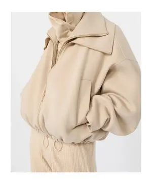 Sportmax Pure Wool Bomber Jacket With Removable Bib