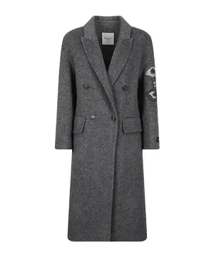 ERMANNO FIRENZE Double-breasted Long-sleeved Coat