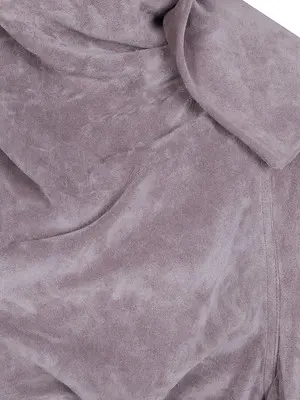 Rick Owens Scarf Flight' Leather Bomber Jacket