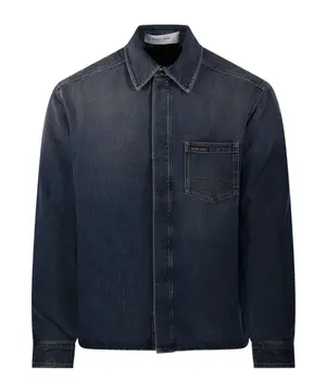 GOLDEN GOOSE Logo Patch Denim Shirt
