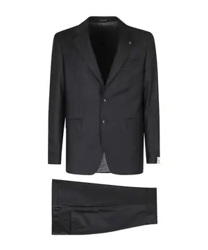 Tagliatore Two-piece Set: Long-sleeve Suit Jacket And Trousers - Grey