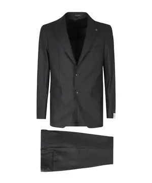 Tagliatore Two-piece Set: Long-sleeve Suit Jacket And Trousers - Grey