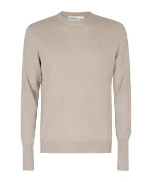 BALLANTYNE Long-sleeved Crew-neck Shirt - Light Beige