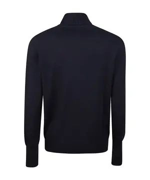 BALLANTYNE High Neck Sweater - Navy