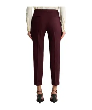 Etro Cropped Wool Jacquard Trousers With Medallion Motif