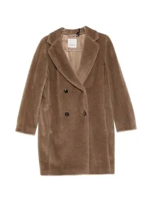 Max Mara Long-sleeved Double-breasted Coat - Honey-colored