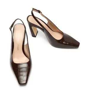 STUART WEITZMAN Stassi Slingback 85 - Walnut