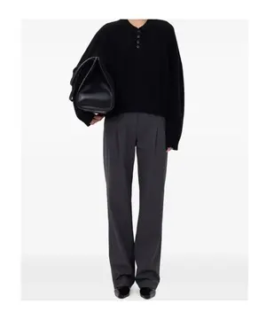 Loulou De Saison Homere Buttoned Knitwear - Black
