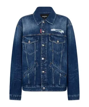 Dsquared2 Distressed Denim Oversized Jacket