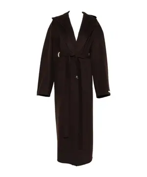 Sportmax Collared Long-sleeved Coat With Detachable Belt