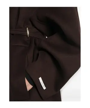 Sportmax Collared Long-sleeved Coat With Detachable Belt