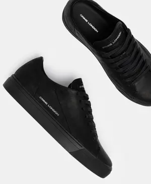 CRIME LONDON Amuse Obsidian Low-top Sneakers - Black
