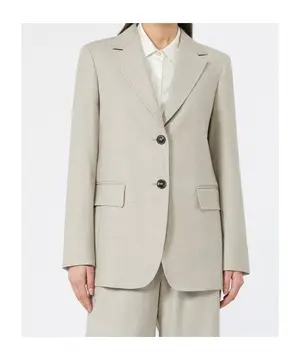 Max Mara Single-breasted Wool Flannel Blazer