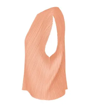 Issey Miyake Boxy-fit Cap Sleeve Top - Light Orange
