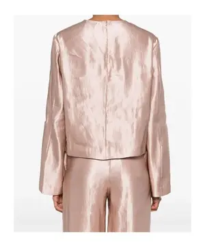 Loulou De Saison Round Neck Long Sleeve Top - Pink