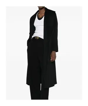 Max Mara Collared Long-sleeved Coat - Black