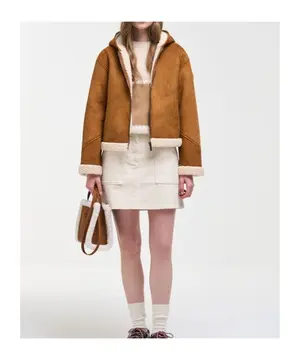 COLMAR Hooded Sheepskin Jacket