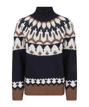 ERMANNO FIRENZE High-neck Knit Sweater - Black