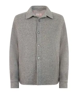 Herno Herringbone-knit Shirt Jacket