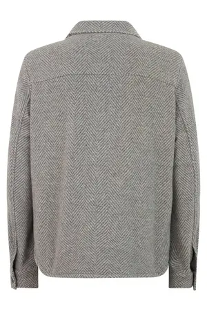 Herno Herringbone-knit Shirt Jacket