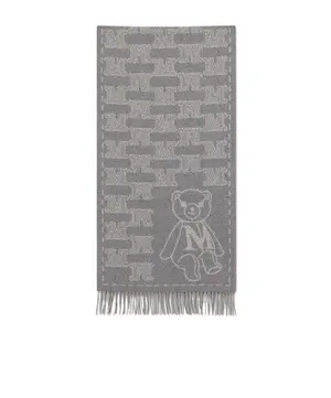 Max Mara Mxacharme Fringed Scarf - Grey