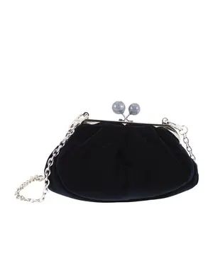 Max Mara Wkagiochi Velvet Clutch Bag