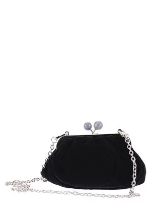 Max Mara Wkagiochi Velvet Clutch Bag