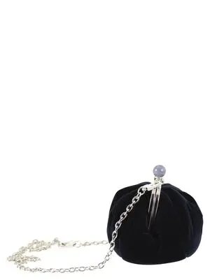 Max Mara Wkagiochi Velvet Clutch Bag